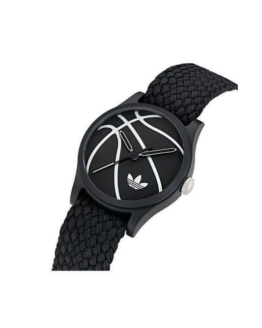 adidas Ao Style Basketball Dial Webbing Strap Watch, 39Mm in Black | Lyst