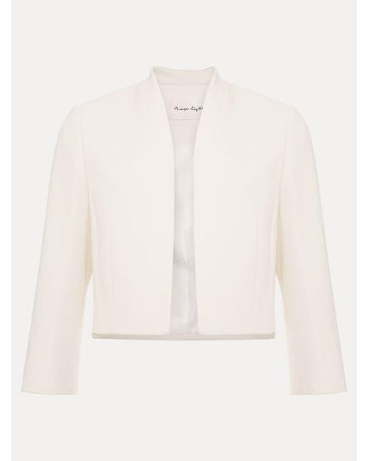 Phase Eight Catherine Collarless Jacket in Natural | Lyst