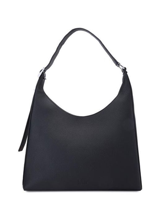 BEHNO Large Danny Flatiron Pebble Leather Shoulder Bag in Blue | Lyst