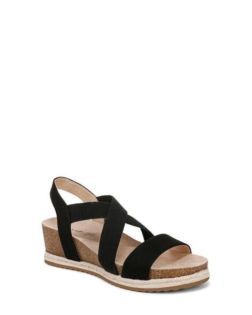 LifeStride Breeze Wedge Sandal in Black | Lyst