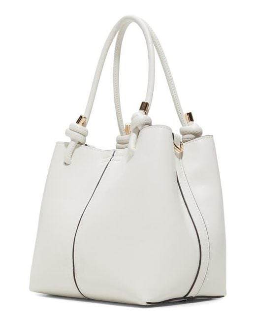 ALDO Evie Lilyy X Faux Leather Satchel in White | Lyst