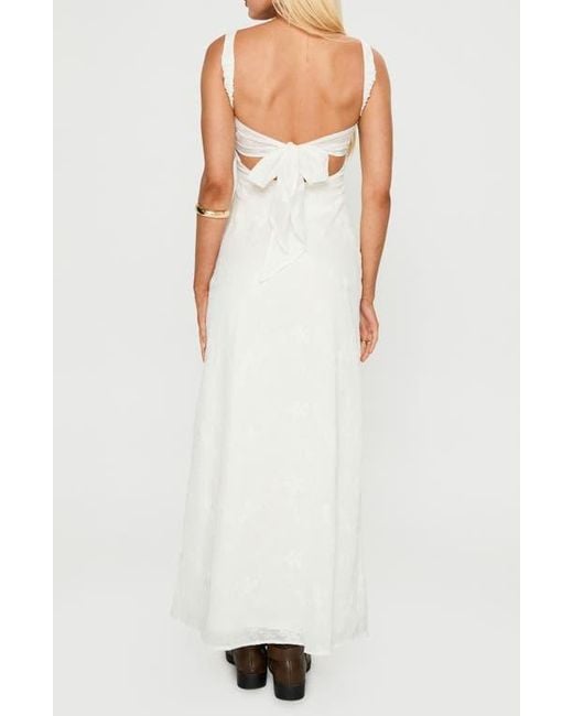 Princess Polly Maisone Floral Embroidered Maxi Dress in White | Lyst