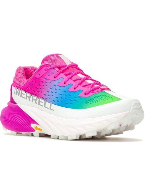 Merrell Agility Peak Trail Sneaker in Pink | Lyst