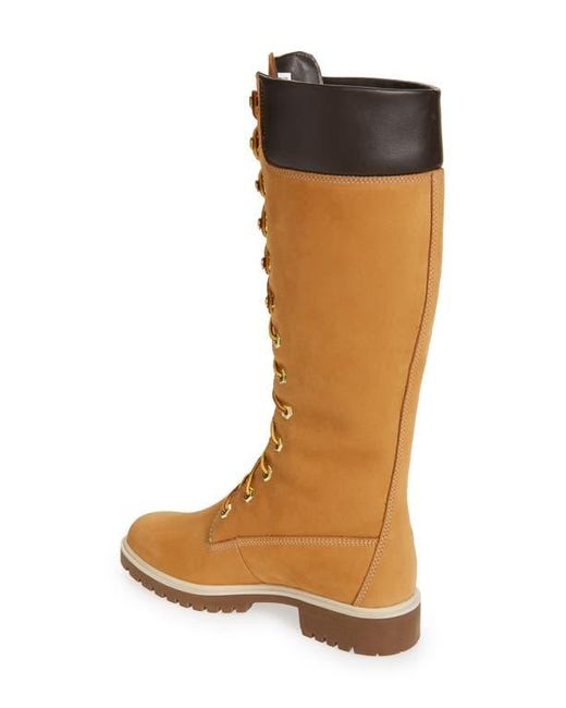 Timberland 14-Inch Premium Lace-Up Waterproof Boot in Brown | Lyst