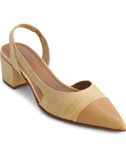 Bernardo Monroe Cap Toe Pump in Metallic | Lyst