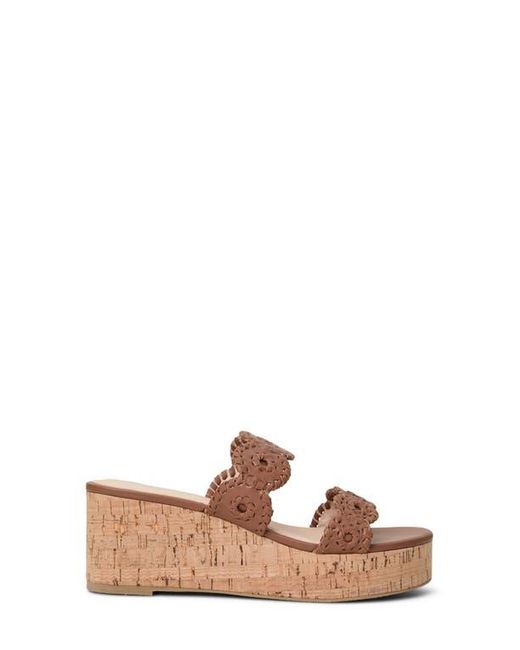 Jack Rogers Laurin Platform Wedge Sandal in Brown | Lyst