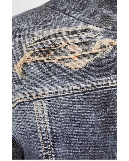 Guess Go Print Denim Trucker Jacket in Blue for Men | Lyst