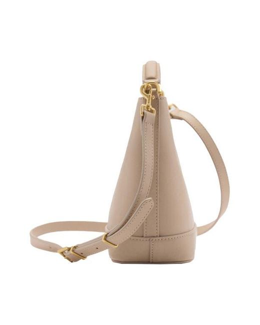 Mango Mini Faux Leather Shopper Bag in Brown | Lyst