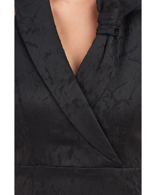 JS Collections Jasmine Jacquard Sleeveless Tuxedo Gown in Blue | Lyst