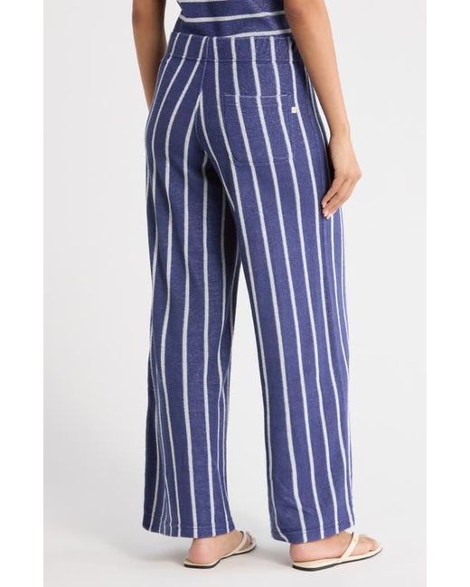 Marine Layer Beach Stripe Terry Cloth Pants in Blue | Lyst