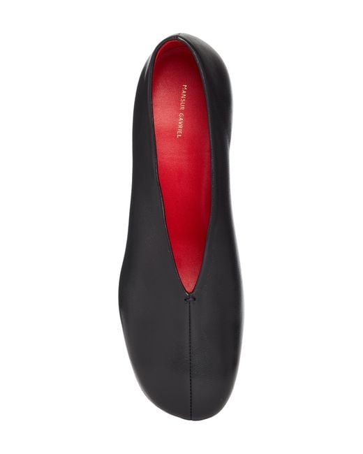 Mansur Gavriel Leather Pump In Red Lyst