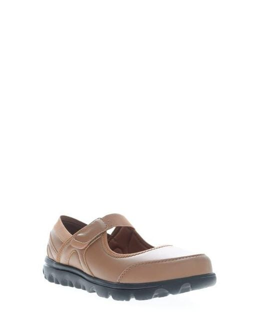 Propet Onalee Mary Jane Flat in Brown | Lyst