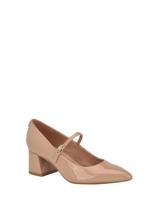 Calvin Klein Leora Pointed Toe Mary Jane Pump in Brown | Lyst