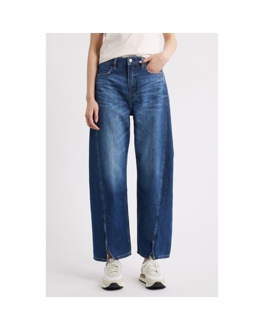 BOSS Split Hem Balloon Leg Jeans in Blue | Lyst
