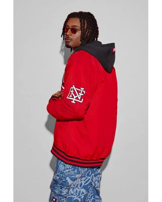 Ecko' Unltd Classic Nylon Varsity Jacket in Red for Men | Lyst