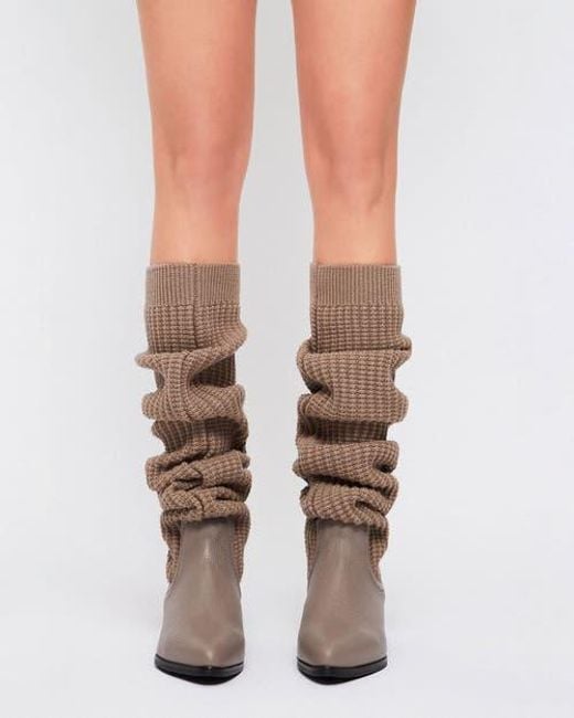 Theo the Label Phoebe Leg-Warmer Boot in Black | Lyst