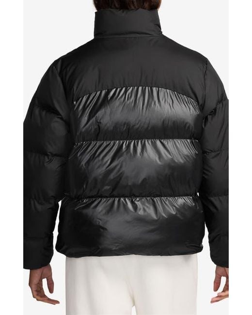 Nike Quilted Puffer Coat in Black | Lyst