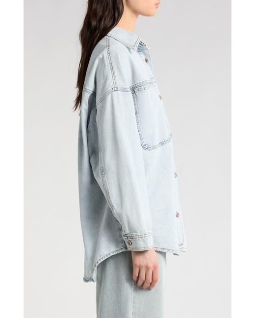 Marine Layer Molly Oversize Denim Shirt Jacket in Blue | Lyst