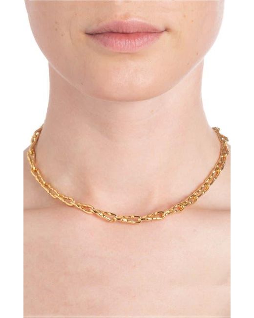 Alexis Brut Twisted Link Necklace in Metallic | Lyst