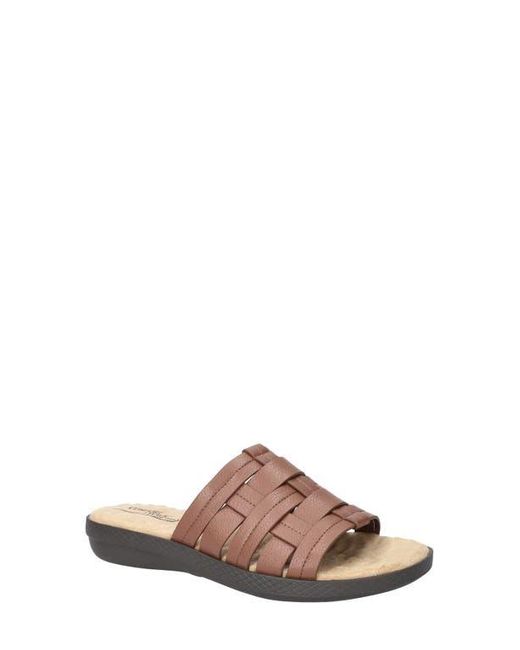 Easy Street Maha Slide Sandal in Brown | Lyst