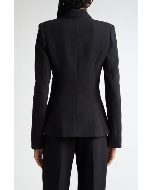 Brandon Maxwell Gage Wool Blend Fitted Jacket in Black | Lyst