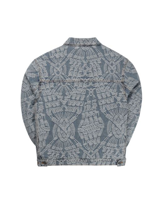 Daily Paper Settle Macramé Jacquard Denim Jacket in Gray for Men | Lyst