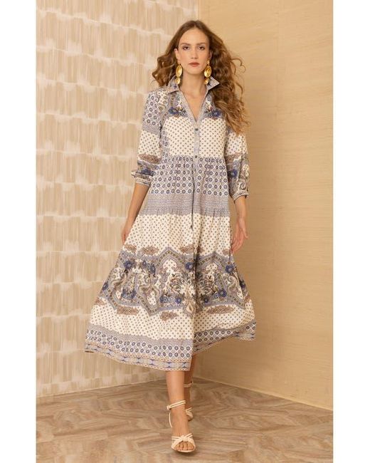 Hale Bob Zora Linen Maxi Dress in Natural | Lyst