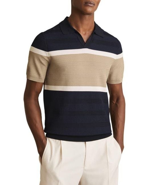 Reiss Jefferson Colorblock Polo in Black for Men | Lyst