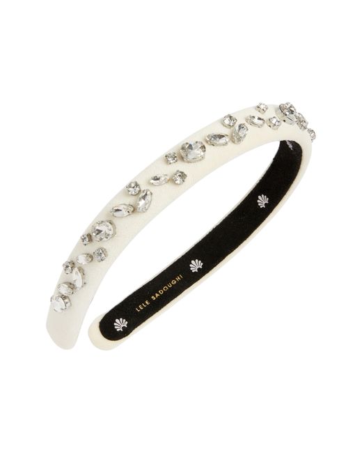 Lele Sadoughi Gigi Mixed Crystal Velvet Headband Lyst