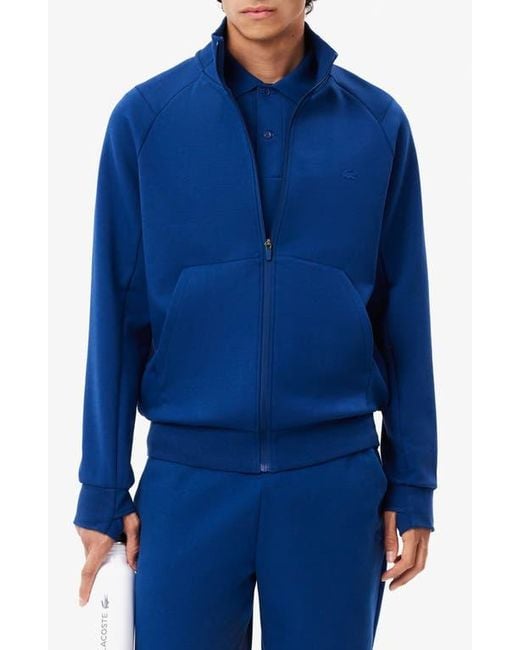 Lacoste Zip-Up Jacket in Blue for Men | Lyst
