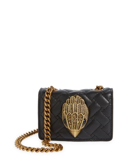 Kurt Geiger Micro Kensington Quilted Leather Crossbody Bag in Black | Lyst Kurt Geiger Micro Kensington Quilted Leather Crossbody Bag in Black | Lyst