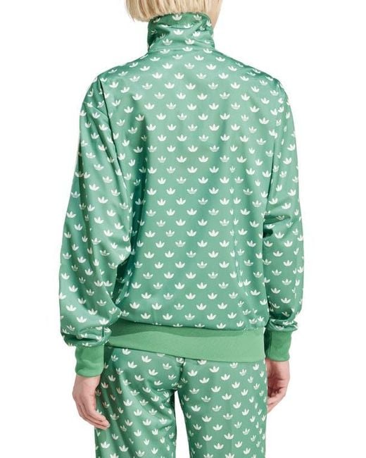 adidas Monogram Firebird Recycled Polyester Track Jacket in Green | Lyst