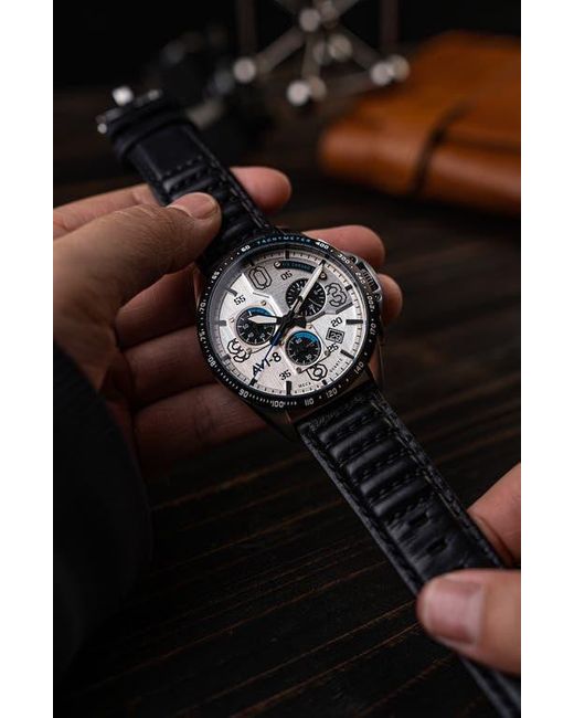 AVI-8 P-51 Mustang Blakeslee Chronograph Leather Strap Watch, 43Mm in ...