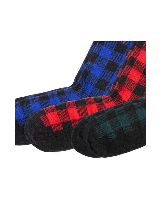 Polo Ralph Lauren Buffalo Check Assorted 3-Pack Wool Blend Crew Socks ...