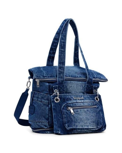 Desigual Big Denim Backpack in Blue | Lyst