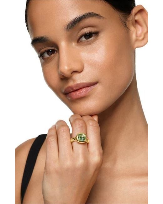 David Yurman Dy Mercer Stone Ring in Metallic | Lyst
