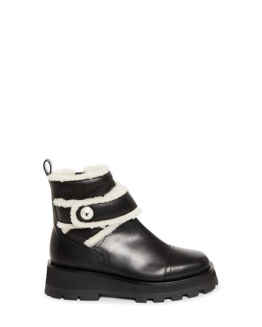Jimmy Choo Meena Genuine Shearling Lined Bootie in Black | Lyst