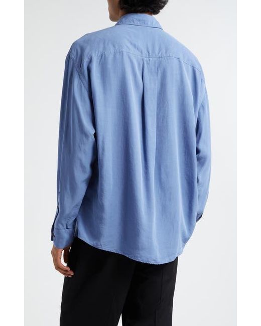 Lemaire Relaxed Fit Button-Up Shirt in Blue for Men | Lyst