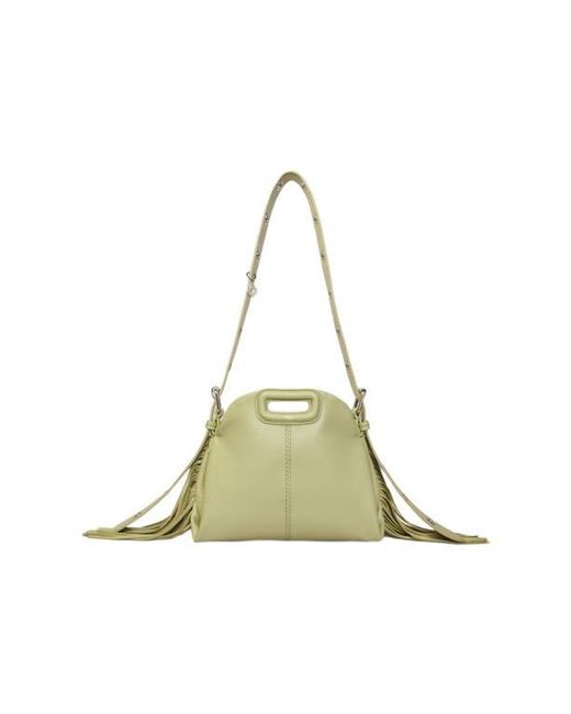 Maje Plain Leather Mini Miss M Bag in Green | Lyst