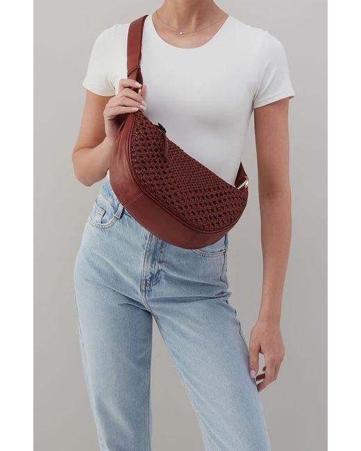 Hobo International Hazel Woven Leather Sling Bag in Purple | Lyst