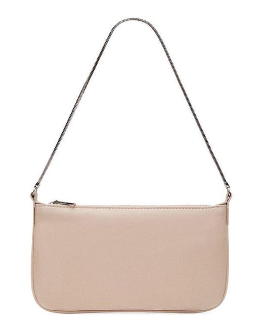 Mango Slim Canvas Chain Handle Bag in Natural | Lyst