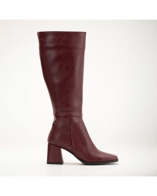 Forever & Always Shoes Celeste Knee High Boots in Red | Lyst