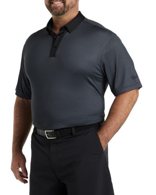 Reebok Performance Mini Check Polo Shirt in Blue for Men | Lyst