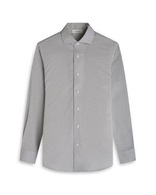 Bugatchi Alvin Shaped Fit Herringbone Button-Up Shirt in Blue for Men ...