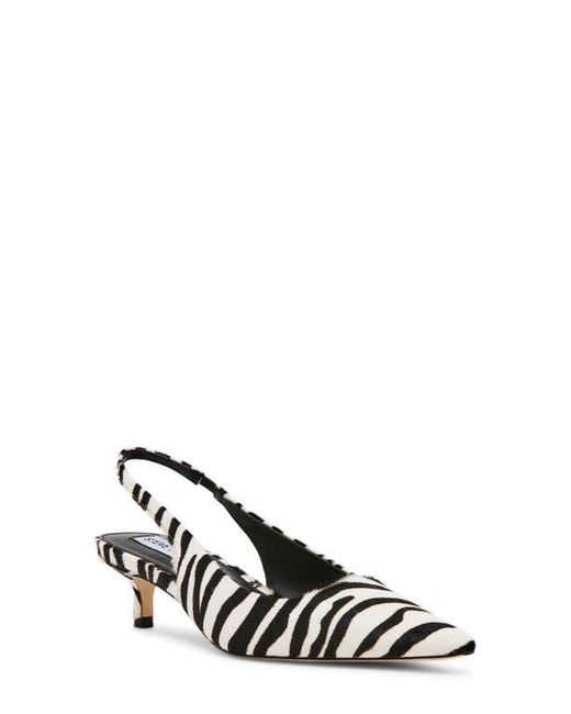Steve Madden Kari Pointed Toe Kitten Heel Slingback Pump in White | Lyst