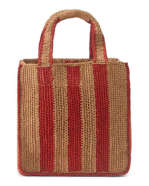 Helen Kaminski Mini Nami Raffia Tote in Red | Lyst