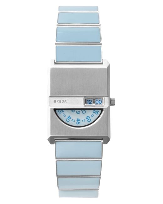 Breda Pulse Tandem Stainless Steel Bracelet Watch in Blue for Men | Lyst
