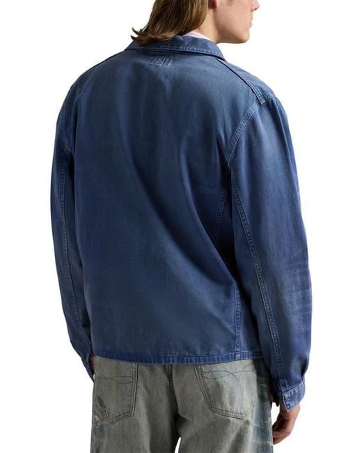 Polo Ralph Lauren Rustic Cotton Twill Jacket in Blue for Men | Lyst