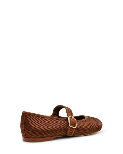 Steve Madden Dory Cap Toe Mary Jane Flat in Brown | Lyst