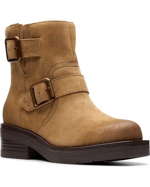 Clarks Rebelle Buckle Boot in Brown | Lyst